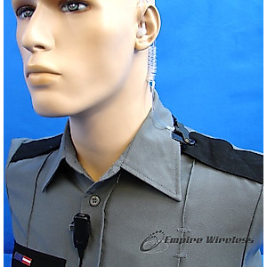 Two-Wire Surveillance Mic for Motorola CP200 CP200D XLS PR400 EP450 GTX GP300 P1225 CP185 P110 SP50 Radio Lapel Shoulder Mic.