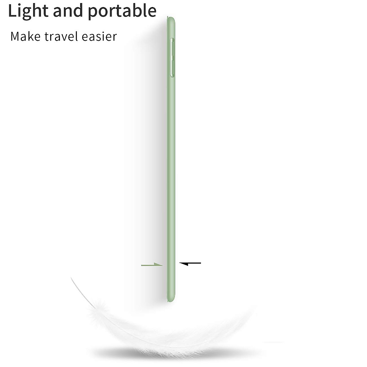 kenke Case for iPad Air 3 10.5" (3rd Gen) 2019,Light Weight Trifold Smart Case with Pencil Holder,Soft TPU Back Cover[Full Body Protective] with Auto Sleep/Wake for iPad 10.5 Inch Air 3,Green