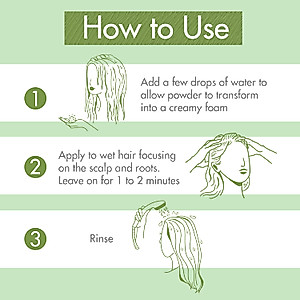 Klorane Oil Control 2-in-1 Mask Shampoo Powder with Nettle and Clay for Oily Hair and Scalp, Deep Cleansing Powder-to-Foam Treatment - Paraben, Silicone and Sulfate Free, Biodegradable, Vegan