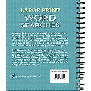 Brain Games - Large Print Word Searches (Teal)