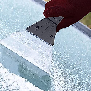 ZARSIO Ice Scraper with Glove Waterproof Car Scraper Mitt Thick Warm Snow Remover Glove Car Window Frost Removal Brush Tool for Car Windshield