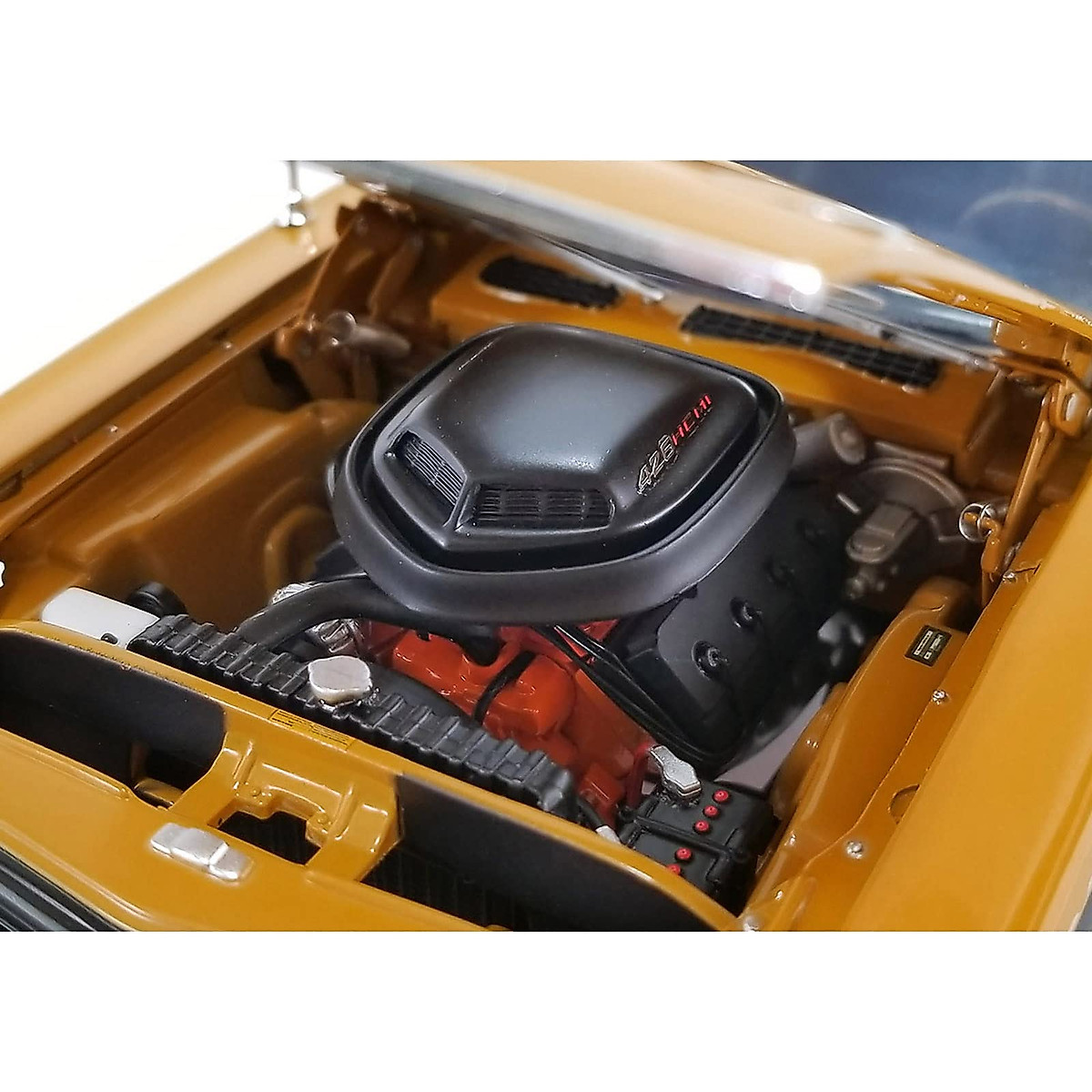 1971 Challenger R/T Hemi Butterscotch Orange with Black Stripes Limited Edition to 462 Pieces Worldwide 1/18 Diecast Model Car by Acme A1806023