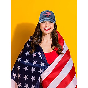 ROLVNHTV 4 Pieces USA Flag Hat American Patriotic Baseball Cap Tactical Hat for Men Adjustable Cotton Dad Hat Women Teens