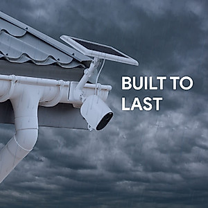 Wasserstein Gutter Mount for Camera & Solar Panel - Compatible with Wyze, Blink, Ring, Arlo, & Eufy (White)