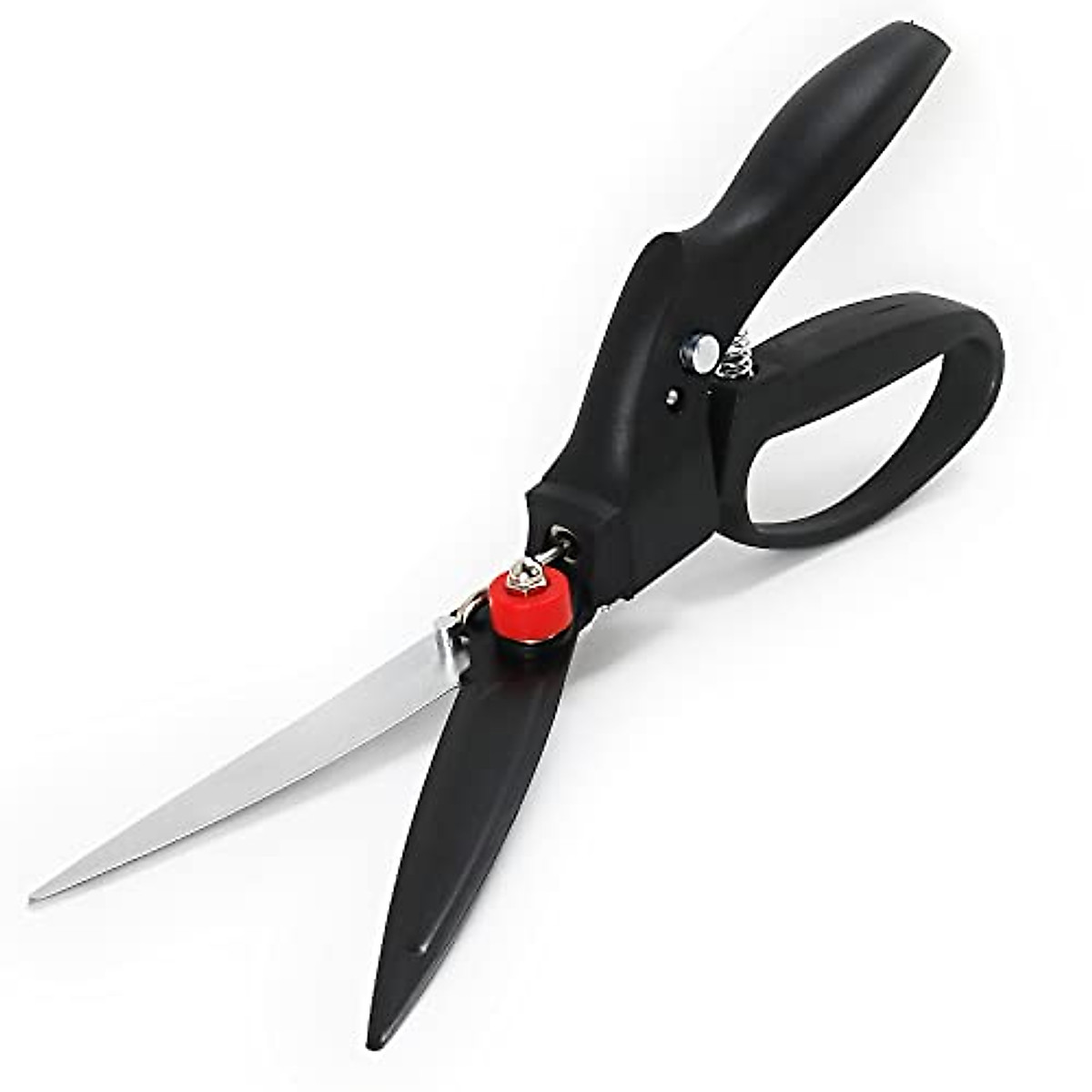 GARTOL Grass Shears with180 Degrees Rotating Cutter Head, Lightweight Loop-handle Garden Grass Clippers Scissors, 5 Inch SK-5 Steel Blade, Ideal for Edging and Trimming Decorative Grasses