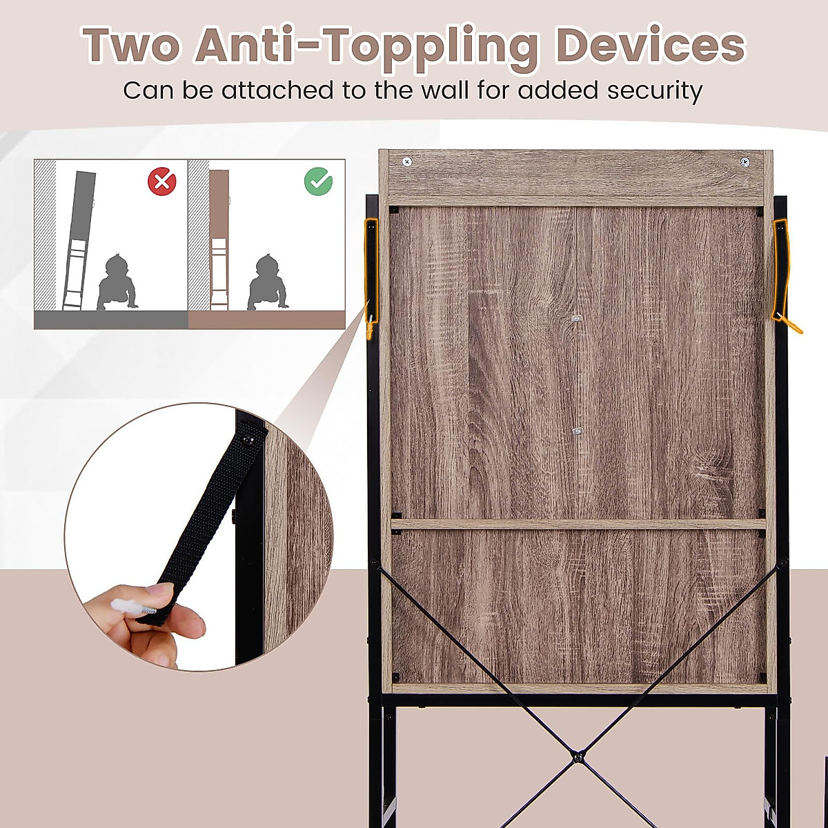 Giantex Over The Toilet Storage Cabinet - Freestanding Bathroom Organizer Rack with Adjustable Shelf, Sliding Barn Door, Paper Holder, Bathroom Space Saver, Above Toilet Storage Cabinet (Grey)