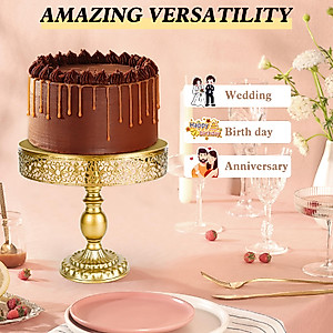 3-Pack Cake Stands, Round Metal Cupcake Stands for Dessert Table, Dessert Display Cake Stands, Brithday Wedding Party Celebration Dessert Cake Display Plates(Gold)