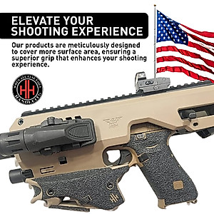 Handleitgrips Gun Grip Tape Compatible with MCK Roni for Glock 17 and 19 Gen 2 - Black Textured Rubber Pistol Grip Tape, Easy Installation, Gun Parts & Accessories, Veteran Owned, Made in The USA