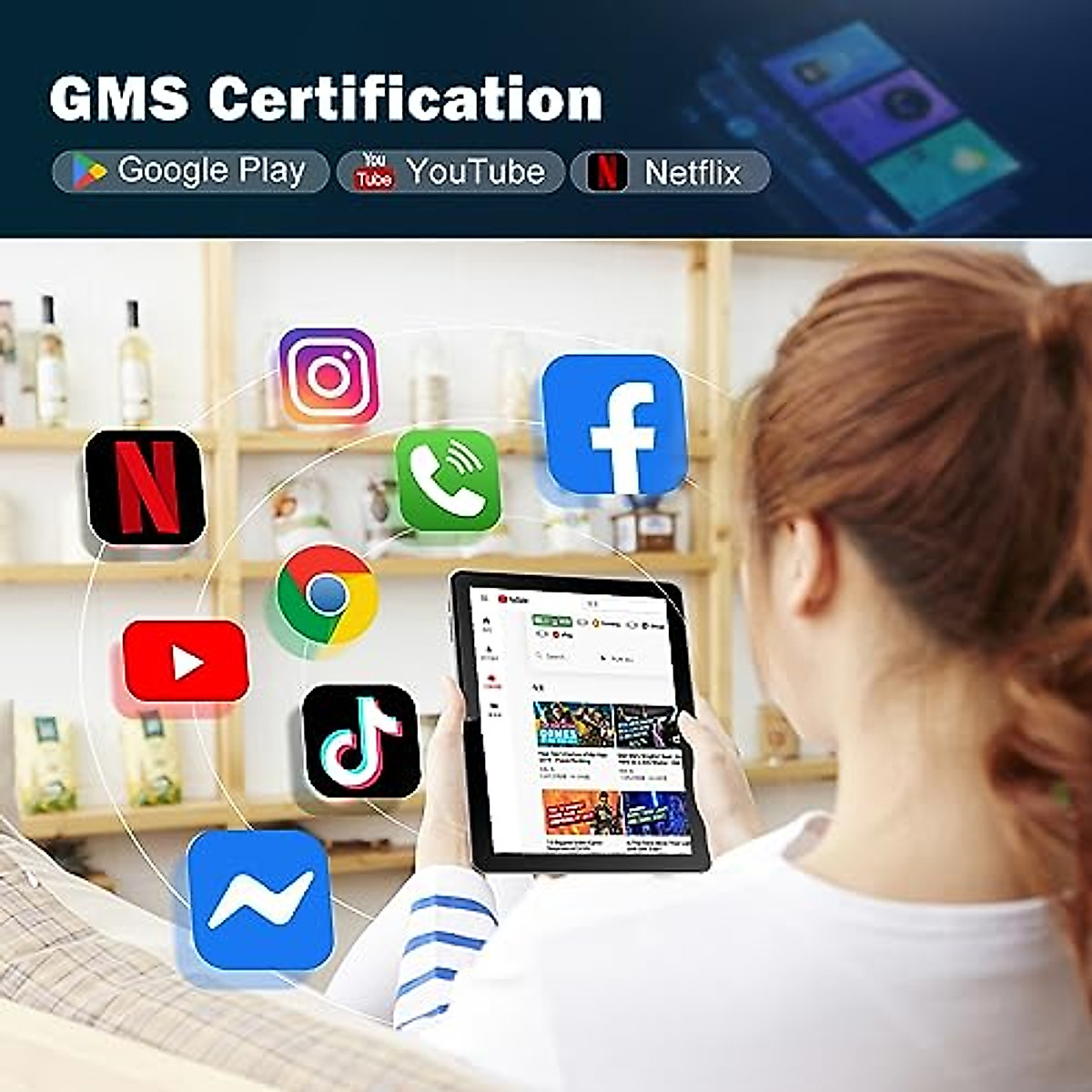 Tablet 10 inch Android Tablets, Android 11 Google Certified Tablet with Case Included, 3GB RAM 64GB ROM 512GB Expand, WiFi Tablet 10" IPS HD Touch Screen Dual Camera Long Battery Life