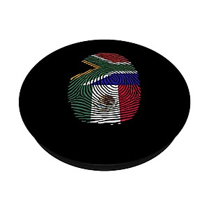 South Africa & Mexico Fingerprint Half South African Mexican PopSockets Standard PopGrip