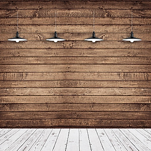 Mixweer Brown Wood Backdrop Rustic Wooden Photo Backdrop Decorations Retro Wood Wall Background Photography Wall Background (8 x 6 ft)