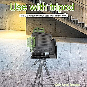 L-shape Laser Level Adapter, Multifunctional Magnetic Pivoting Base, 360 Degree Adjustable, Support with 1/4" and 5/8" thread