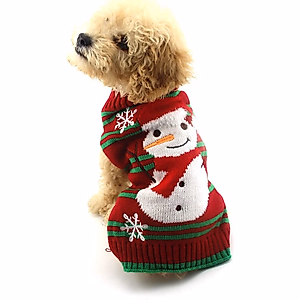 SHIAOMIN Dog Snowman Sweaters Xmas Dog Holiday Costume Year Christmas Clothes Pet Hoodies Small Dog Cat(X-Small)