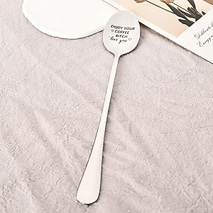 Funny Coffee Spoon for Best Friend Birthday Gifts for Women BFF Christmas Gifts for Teen Girls Expresso Spoons Gifts for Coffee Lovers Cute Friendship Gifts for Her Besties Cousin Sister Gift Ideas
