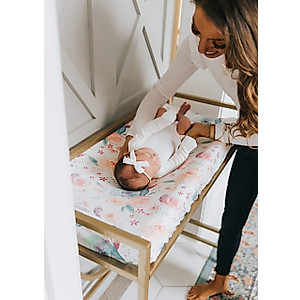 Premium Knit Diaper Changing Pad Cover"Bloom" by Copper Pearl