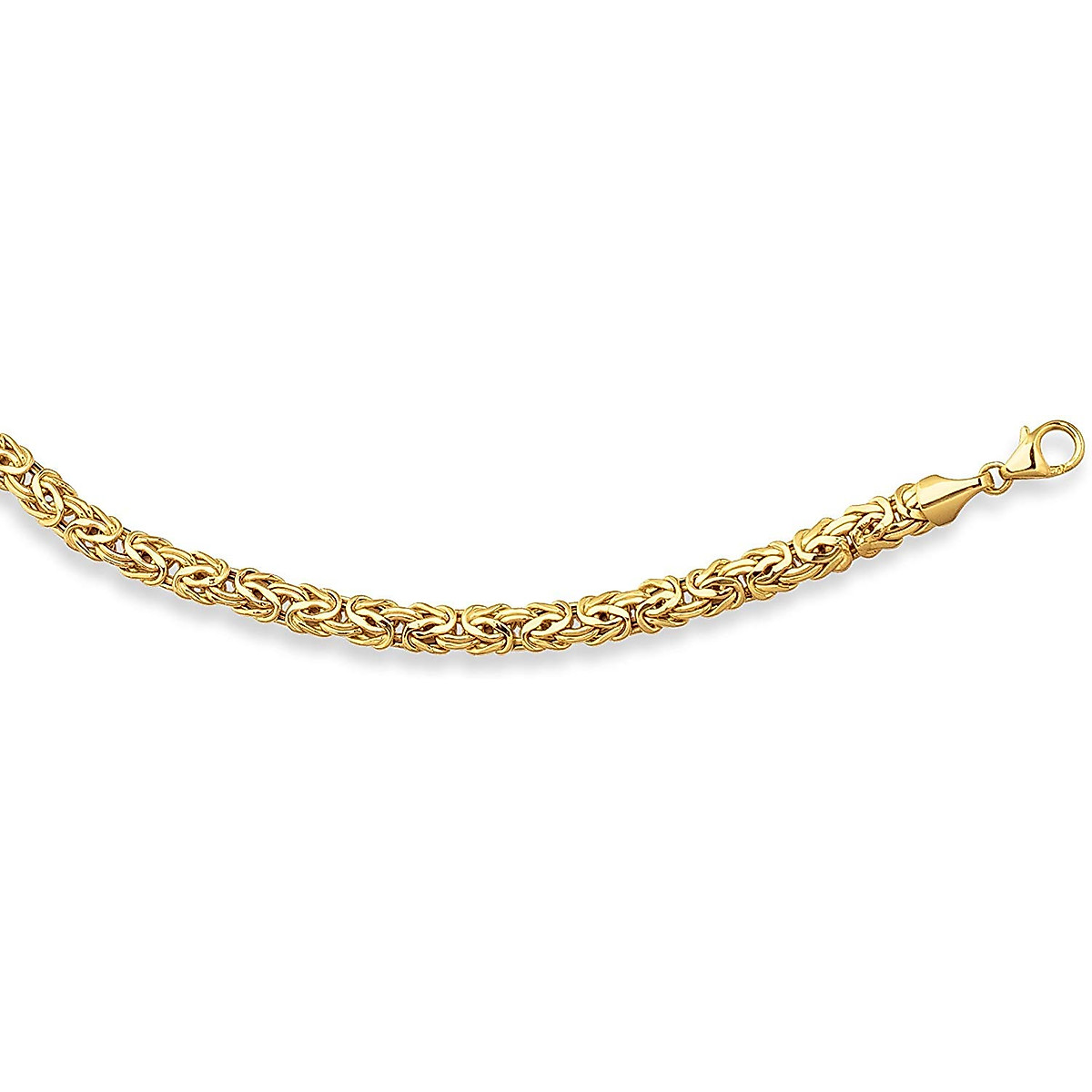 MCS Jewelry 14K Yellow Gold Byzantine Bracelet 6mm (Length: 7.25")