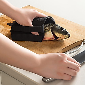 Silicone Assist Hot Handle Holder, Anti-scalding Clip, Oven Gloves Cooking Pinch Mitts, Pot Sleeve Heat Resistant Kitchen Potholders, Hands Guard Kitchen Gadget for Cooking, Picnic Black