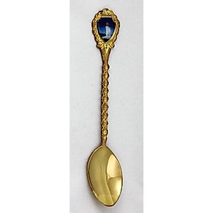 Yellowstone Wyoming Souvenir Gold Plated Collectible Twist Spoon 5" lpco