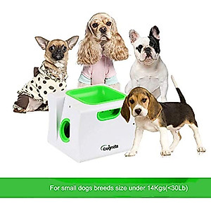 IDOGMATE Ball Launcher for Dogs, Automatic Dog Ball Thrower for Mini Dog with Rechargeable (Small Ball Thrower for Dogs with 3 Balls)