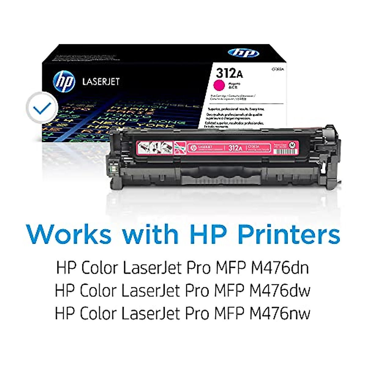 HP 312A Magenta Toner Cartridge | Works with HP Color LaserJet Pro MFP M476 Series | CF383A