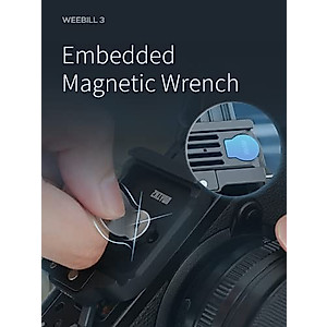 ZHIYUN Weebill 3 Combo, Gimbal Stabilizer for DSLR and Mirrorless Camera, Nikon Sony Panasonic Canon Fujifilm BMPCC 6K, Extendable Sling Grip, Wrist Rest, Fill Light & Mic Integration, PD Fast Charge
