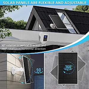 1 Pack - Solar Panel for Ring Camera Compatible with Ring Stick Up Cam Battery, Ring Spotlight Cam Plus/Pro(Battery) Charger Outdoor with 13Ft Charger Cable - Camera Not Included