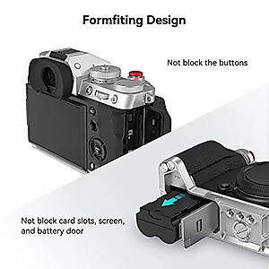 SmallRig X-T5 Handgrip L-Shape Grip for FUJIFILM X-T5 Camera, Built-in Quick Release Plate for Arca, Silicone Side Handle, Shutter Button, Lightweight and Comfort - 4136