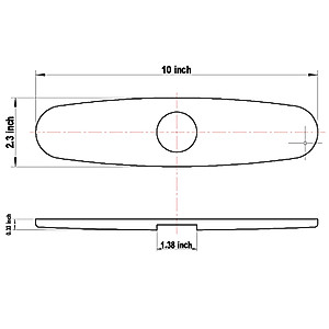 Kohonby Hole Cover Deck Plate Escutcheon 10 Inch for Bathroom or Kitchen Sink Faucet Single Hole Stainless Steel Brushed Gold Faucet Deck Plate