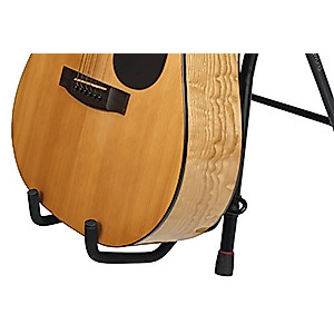 Gator Frameworks Guitar Seat with Padded Cushion, Ergonomic Backrest and Fold Out Guitar Stand; Holds both Acoustic and Electric Guitars (GFW-GTR-SEAT)