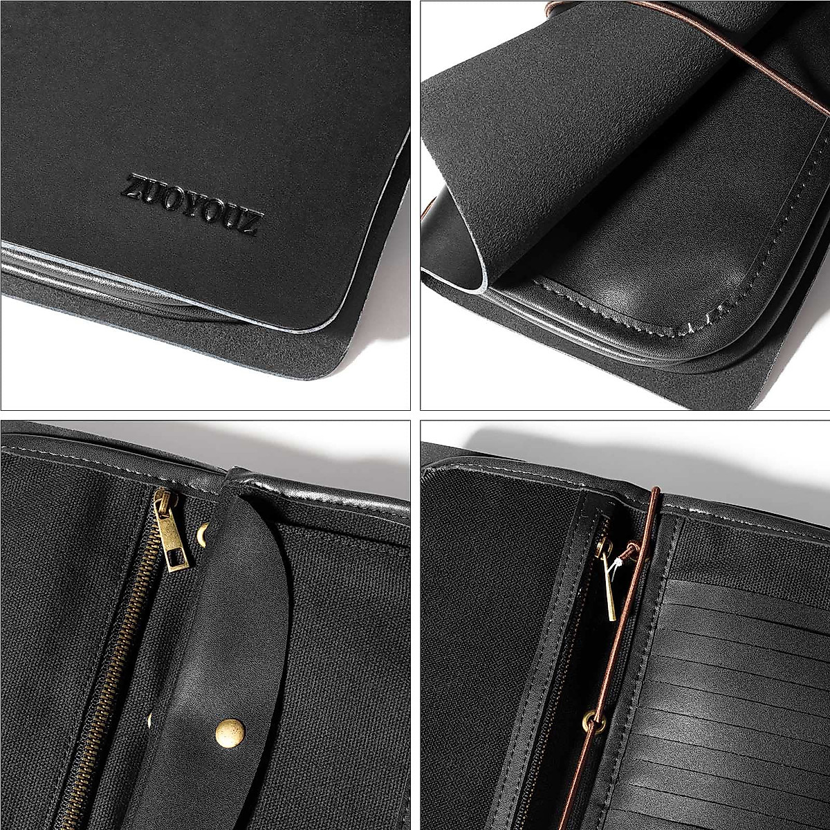 ZUOYOUZ Wallet Women Genuine Leather RFID Blocking Credit Card Holder Bifold Clutch Wallets for Women