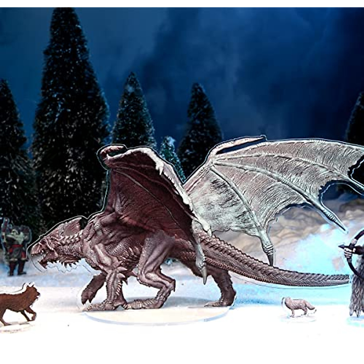 WizKids D&D Idols of The Realms: Icewind Dale Rime of The Frostmaiden - Young Adult White Dragon - 2D Set