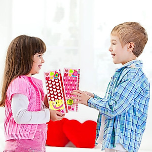 28 Pack Assorted Valentines Day Stationery Kids Gift Set, for Valentine Card Classroom Exchange Cards, Class Kid Pencil Eraser Notepad Sticker Bag, Pencils Bulk Pack Goodie Set, Toys Treats