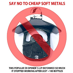 Choice Marine 316 Stainless Steel Wall Mounted Bottle Opener with Mounting Screws | Rust proof Beer Bottle Opener for Bars, Patios, Boats, KTV, Hotels | Beer Opener Wall Mount, Pack of 1, Silver