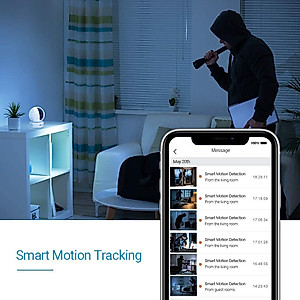 EZVIZ Security Camera 1080P, IP Dome Pan/Tilt Surveillance, Night Vision, Auto Motion Tracking, Pet Baby Monitor, Two Way Audio, Compatible with Alexa and Google(CTQ6C-WH)