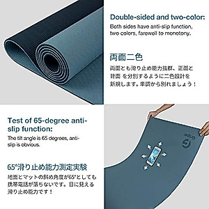 Gruper Yoga Mat Non Slip, Eco Friendly Fitness Exercise Mat with Carrying Strap,Pro Yoga Mats for Women,Workout Mats for Home, Pilates and Floor Exercises