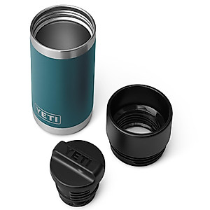YETI Rambler 12 oz Bottle, Stainless Steel, Vacuum Insulated, with Hot Shot Cap, Charcoal