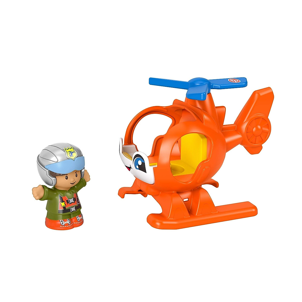 Fisher-Price Little People Helicopter, Toy Vehicle and Figure Set for Toddlers and Preschool Kids Ages 1-5 Years