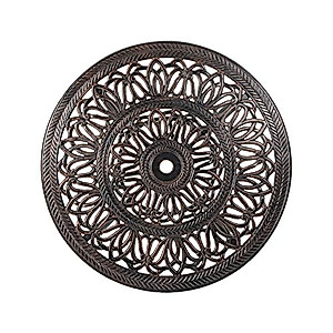 Christopher Knight Home Jamie Outdoor Round Cast Aluminum Dining Table, Shiny Copper