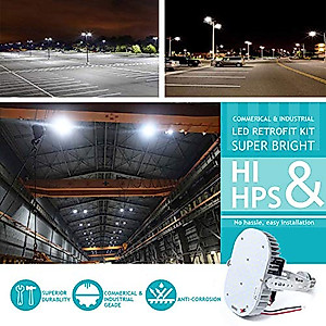 Hytronics 150W LED Retrofit Kit,700W MH/HPS Equivalent,100-277V 5000K 18000 Lumens,ETL/cETL/DLC Listed,Replaces Street/Area Light,High Bay,Gas Station Light,Wall Pack Light.
