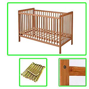 Socell M6 x 90mm Zinc Plated Hex Drive Socket Cap Furniture Barrel Screws Bolt Nuts Assortment Kit for Furniture Cots Beds Crib Hardware Screws Crib and Chairs(Pack of 15 and 1 Hex Key for Free)