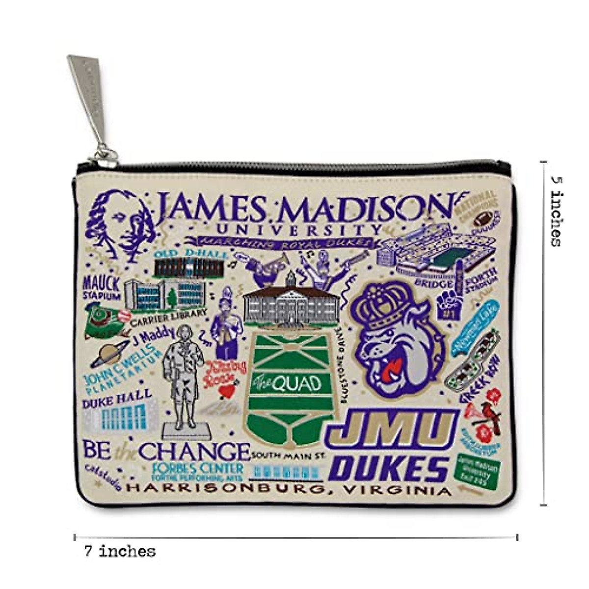 Catstudio James Madison University Collegiate Zip Pouch | 5" x 7"