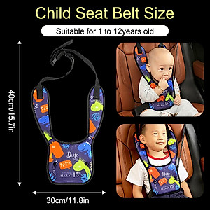 Child Seat Belt Adjuster for Kids, Adjustable Car Seatbelt Protector, Soft Auto Seat Belt Cover Universal Safety Travel Harness Locking Covers for Toddler, Baby, Short People