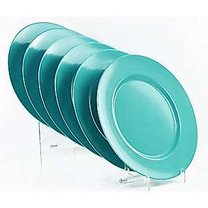 Calypso Basics by Reston Lloyd Melamine Dinner Plate, Set of 6, Turquoise
