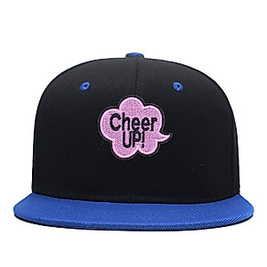 Eray Hip Hop Snapback Casquette,Embroidered.Custom Flat Bill Dance Plain Baseball Dad Hats Black Blue