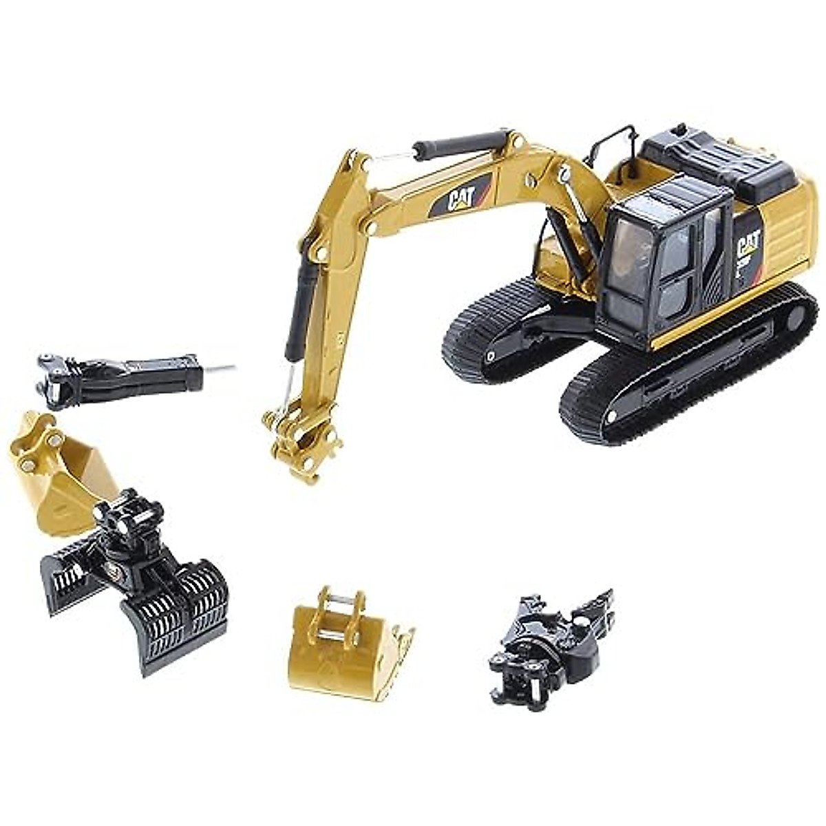 Diecast Masters 1:64 320D L Hydraulic Excavator, Play & Collect Series Cat Trucks & Construction Equipment | 1:64 Scale Model Diecast Collectible | Diecast Masters Model 85636