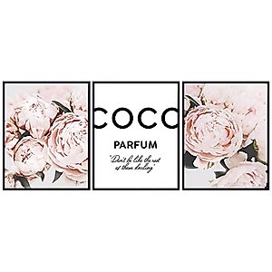Fashion design Inspirational Quote - Glam Room Decor - Luxury Fashion Home Decor - Glamour Wall Art - Designer Wall Decor for Women - Elegant Couture Gift - Boho Poster Picture print Set