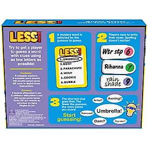 Less is More, Party Board Game Fun Word Letter Card Game Funny Gift Toy Living Room Family Game Night, for Adults, Teens, and Kids Ages 8 and up