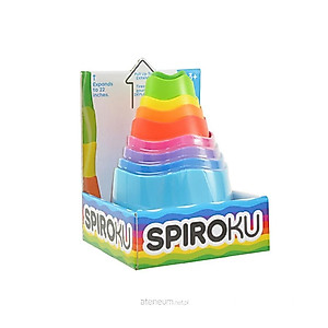 Fat Brain Toys SpiroKu - Stacking & Nesting Cylinders for Preschoolers, Kids 3+