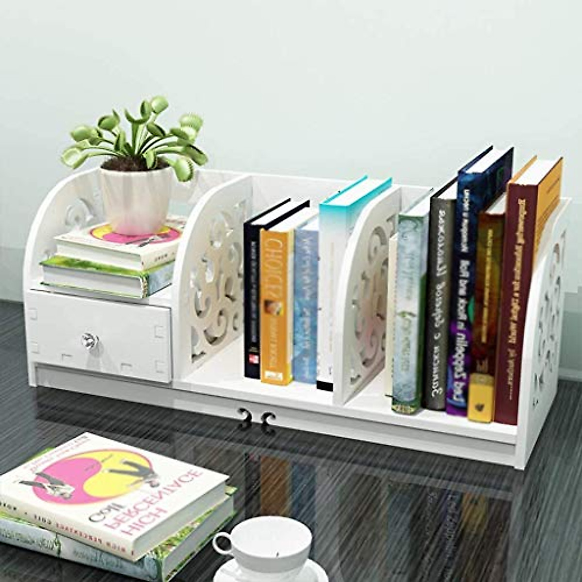 GELTDN Bookshelf Simple and Desk Simple Assembly Storage Shelf Environmental Protection Material, Waterproof and , No Odor