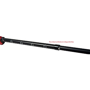 Mons Peak IX Tiger Paw Z-135 Trekking Poles for Hiking, Trail Running, Walking, Snowshoeing - Cork Grip Folding, Collapsible, Adjustable and Lightweight Poles (Taller than 5'8" - Poles 115cm - 135cm)